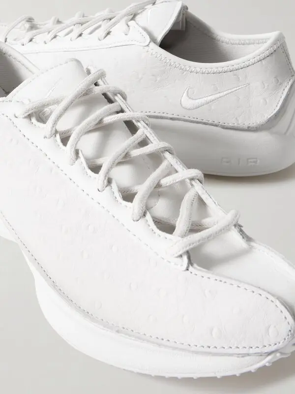 Nike Air Superfly Ostrich-effect Leather Sneakers - Neutrals