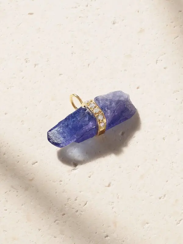 Jia Jia 14-karat Gold, Tanzanite And Diamond Pendant - Blue