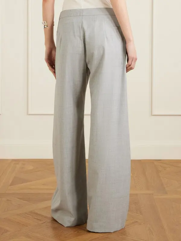 ST. AGNI Pleated Recycled Woven Wide-leg Pants