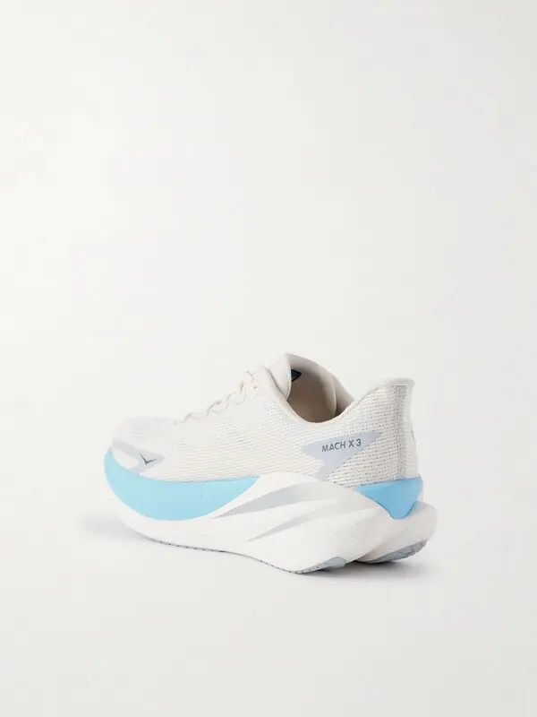 HOKA® Mach X 3 Rubber-trimmed Sneakers - White