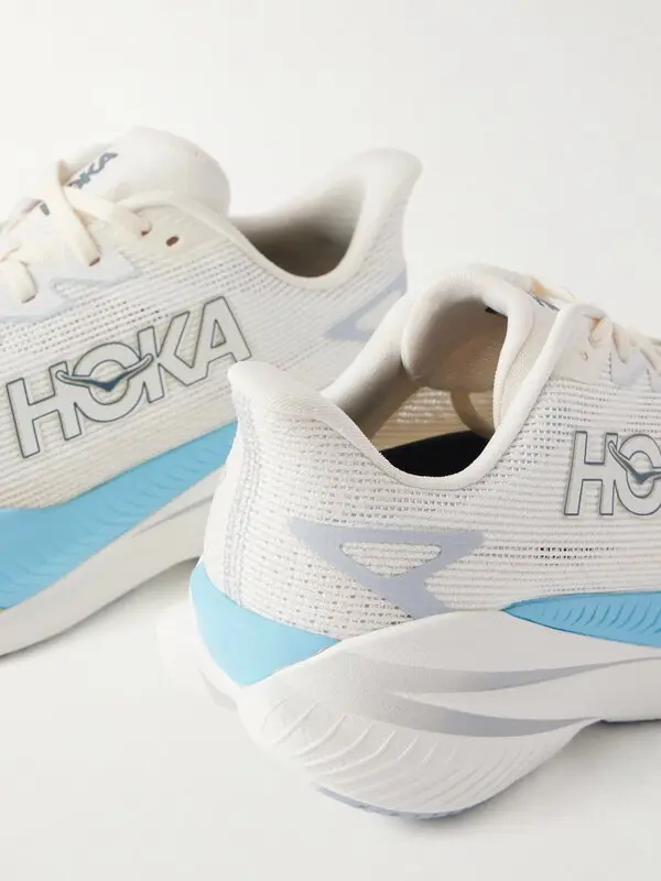 HOKA® Mach X 3 Rubber-trimmed Sneakers - White