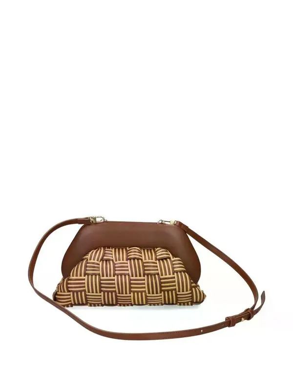 THEMOIRE Woven Clutch - Brown