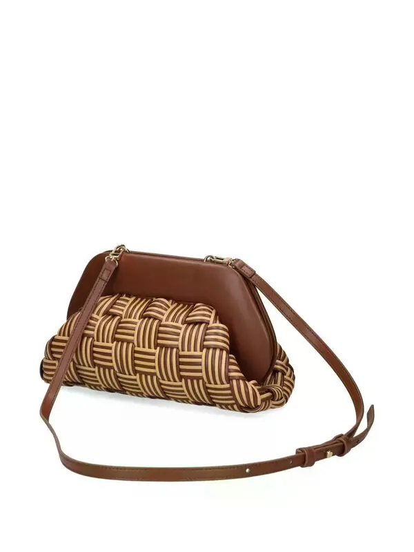 THEMOIRE Woven Clutch - Brown
