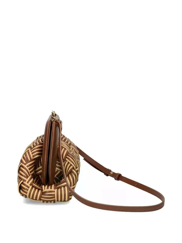 THEMOIRE Woven Clutch - Brown