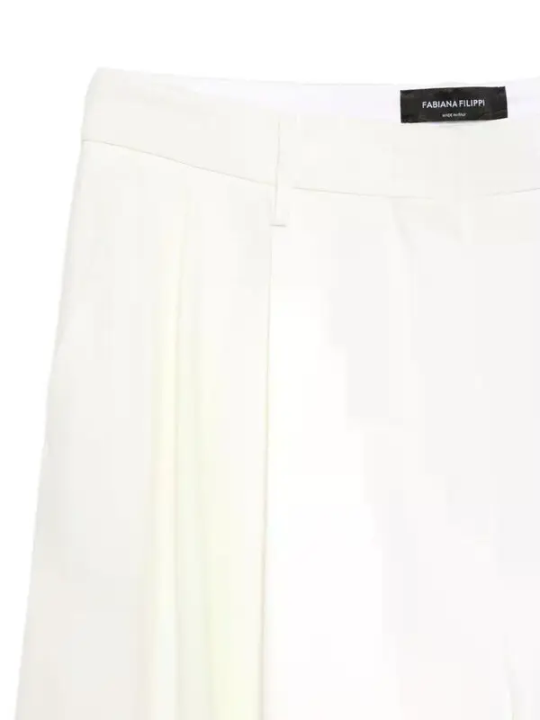 Fabiana Filippi Pleated Wide Leg Cropped Trousers