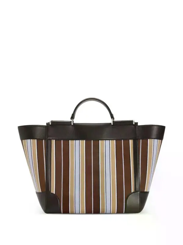 Dolce & Gabbana Sicily Jacquard Fabric Tote Bag - Brown