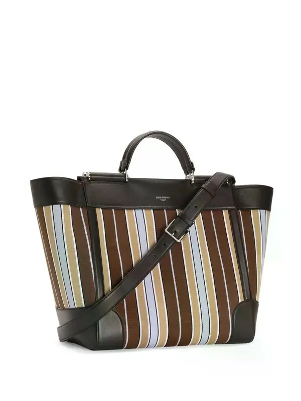 Dolce & Gabbana Sicily Jacquard Fabric Tote Bag - Brown
