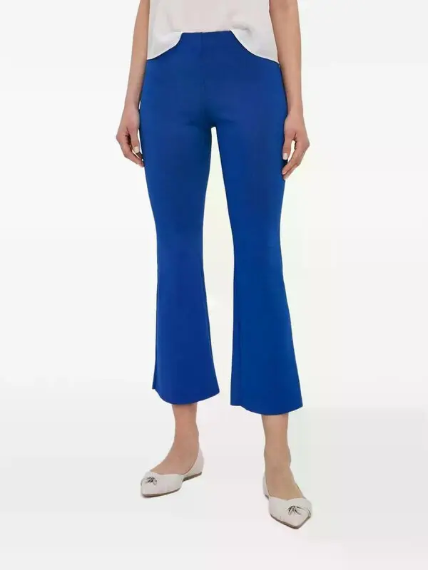 Liviana Conti Cropped Flared Trousers - Blue
