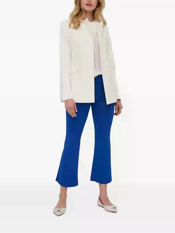 Liviana Conti Cropped Flared Trousers - Blue