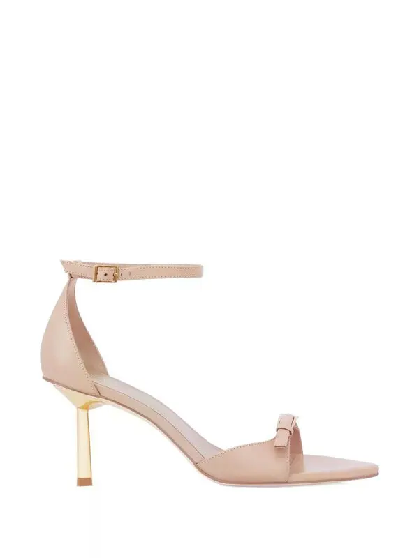 POTAMY Buckle Ankle Strap Sandals With Gold Tone Heel