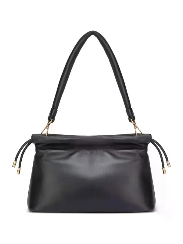 POTAMY Drawstring Leather Shoulder Bag