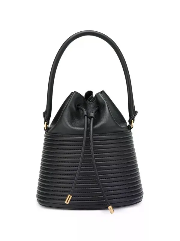 POTAMY Ribbed Leather Bucket Bag
