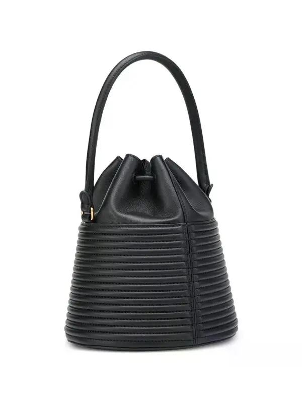 POTAMY Ribbed Leather Bucket Bag