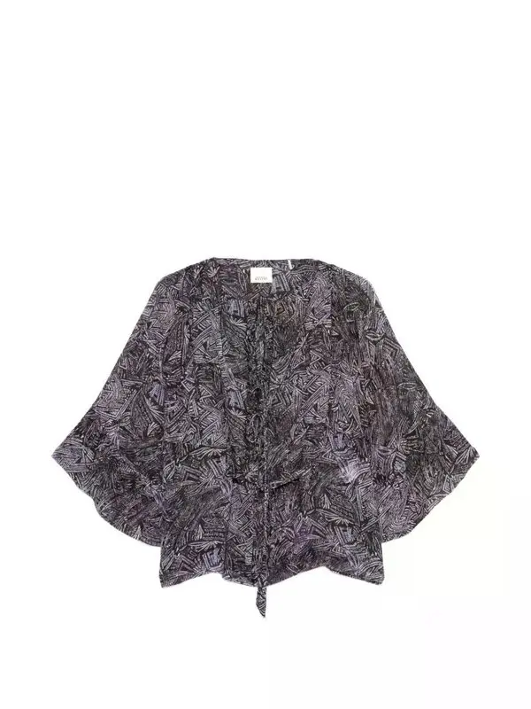 Isabel Marant Étoile Tekia Abstract-print Ruffled Shirt - Black