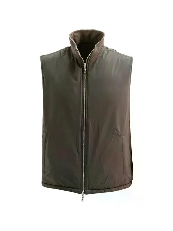 BARBA NAPOLI Quilted Zip-up Gilet - Neutrals