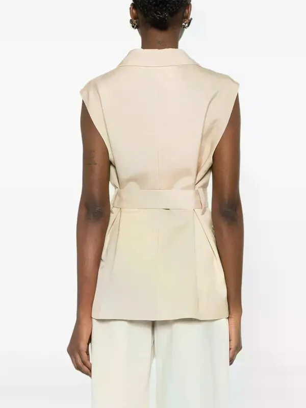 P.a.r.o.s.h Belted Gilet With Patch Pockets