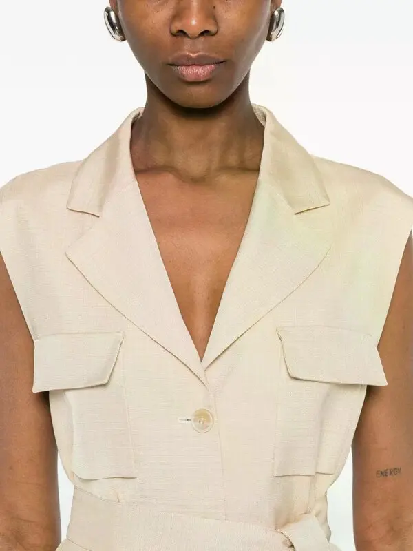P.a.r.o.s.h Belted Gilet With Patch Pockets