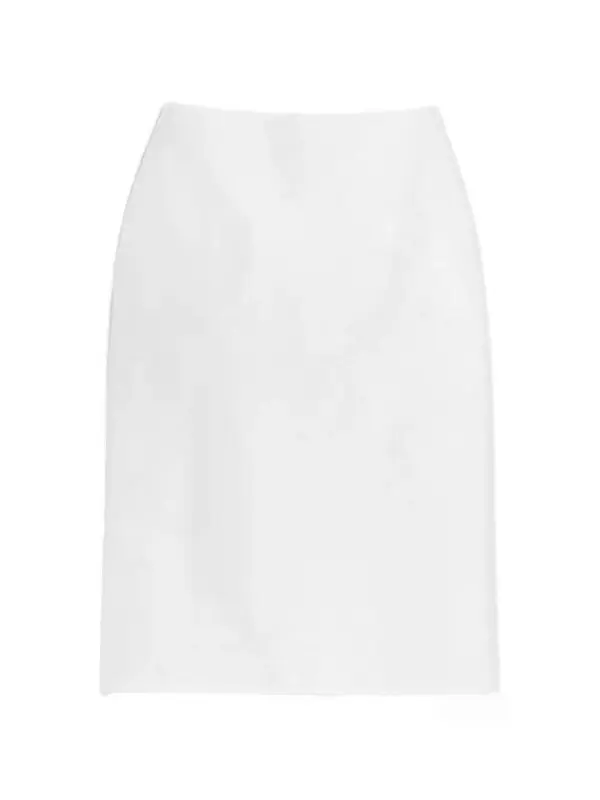 JIL SANDER Technical Faille Midi Skirt - White