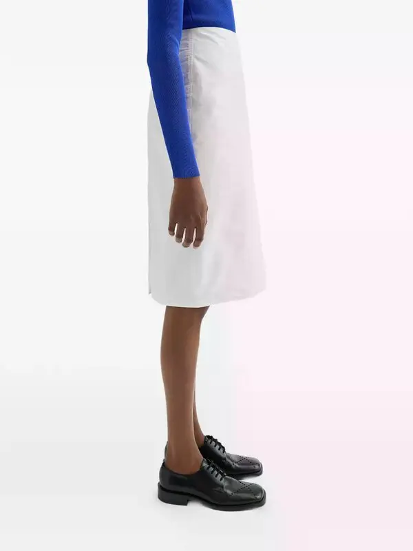 JIL SANDER Technical Faille Midi Skirt