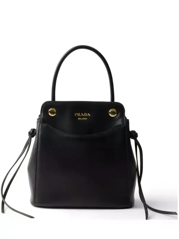 Prada Carry Mini Leather Handbag - Black