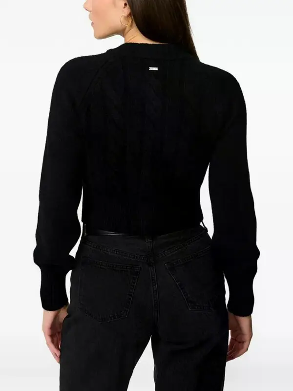 TOCCIN Rita Cable-knit Cardigan - Black