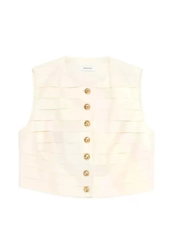 Sandro Kinsley Button Waistcoat - Neutrals