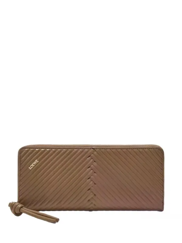 Loewe Zip Calfskin Wallet - Neutrals