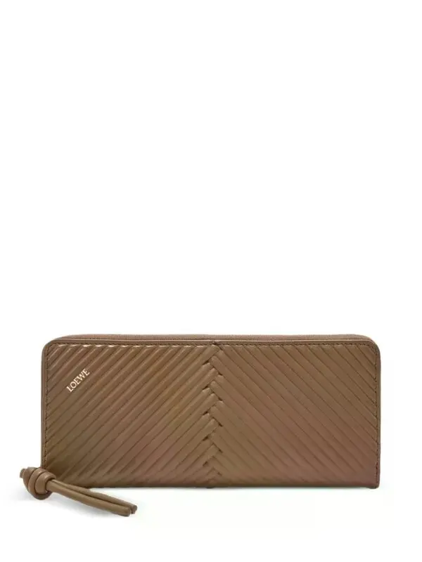 Loewe Zip Calfskin Wallet - Neutrals