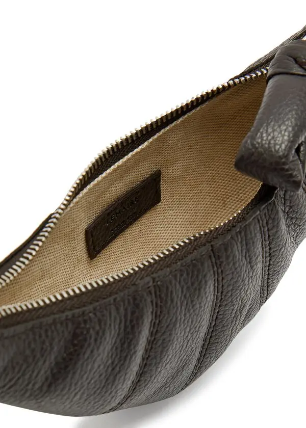 LEMAIRE Croissant Leather Coin Purse - Chocolate