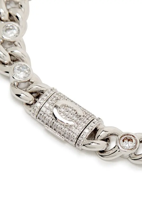 CERNUCCI Iced Gemstone Embellished Link Bracelet