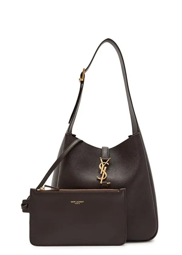 Saint Laurent 5 Á 7 Small Leather Shoulder Bag - Chocolate