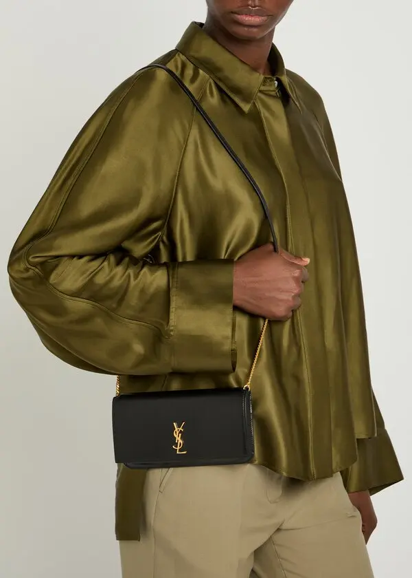 Saint Laurent Cassandre Grained Leather Phone Case Bag