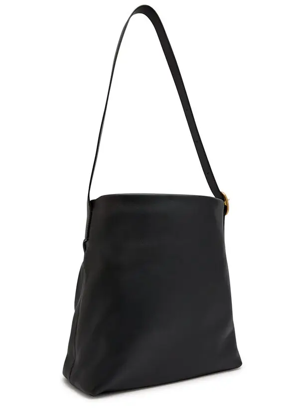 Loewe Draped Leather Tote Bag - Black