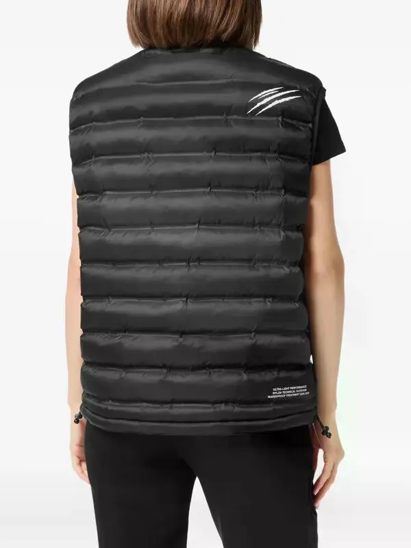 PLEIN SPORT Claw-print Quilted Vest - Black