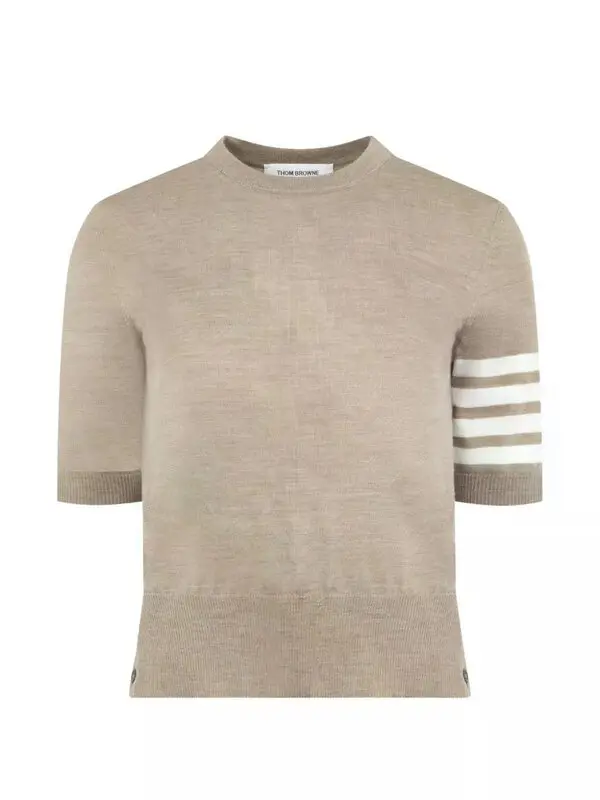 Thom Browne 4-bar T-shirt - Neutrals