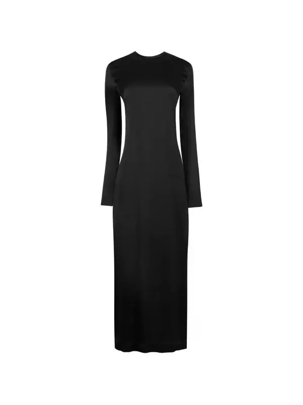 TOTEME Satin Maxi Dress - Black