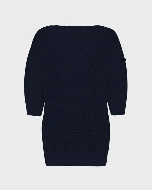 Vilebrequin Crochet Knit Sweater With Boat Neckline - Blue