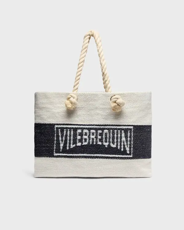 Vilebrequin Cotton Woven Beach Bag Beach Bag Binta - Blue