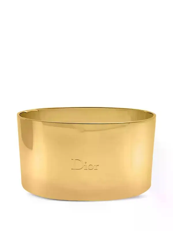 Dior 2000s Two-tone Logo Cuff - Gold