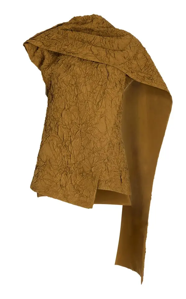 Proenza Schouler Lina Asymmetrical Silk Wrap Top