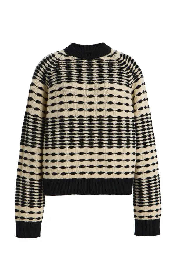 ZANKOV Bruna Merino-cashmere Graphic Knit Sweater - Multi