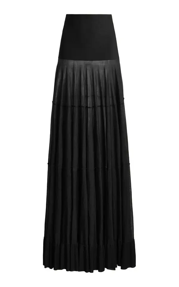 Altuzarra Gorrell Ruffled Maxi Skirt - Black