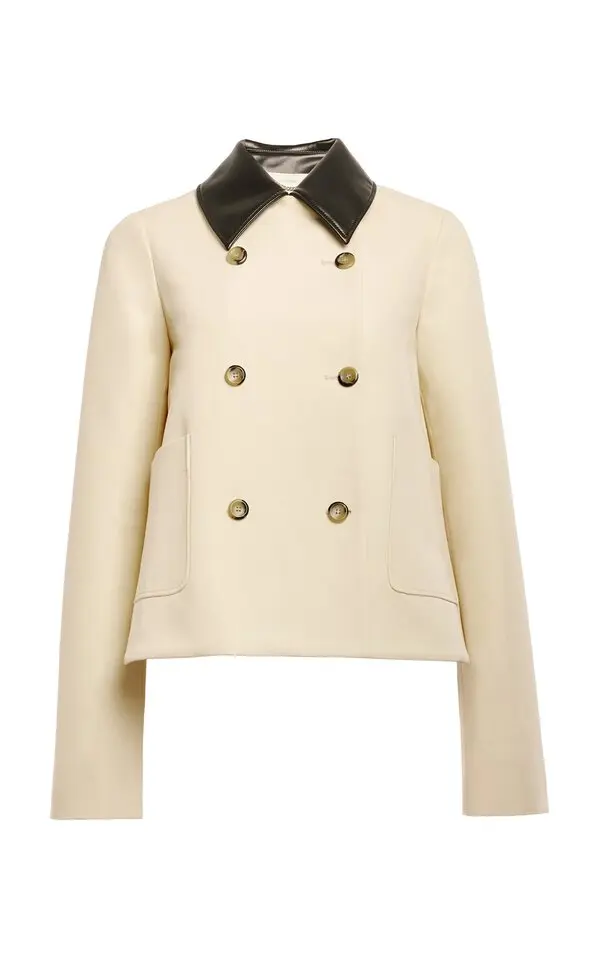 Altuzarra Harburg Cotton Jacket With Contrast Collar - Neutral
