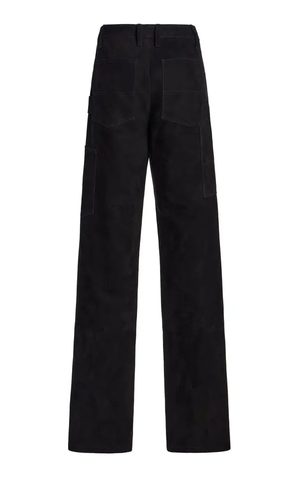 Altuzarra Mills Suede Straight-leg Pants