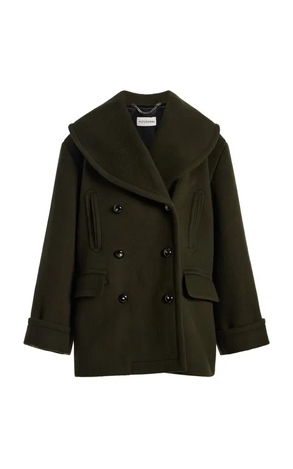 Altuzarra Etting Wool-blend Coat - Dark Green
