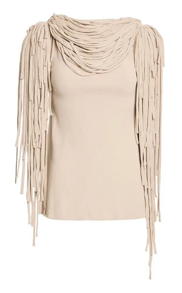 Altuzarra Carrington Fringe Top - Neutral