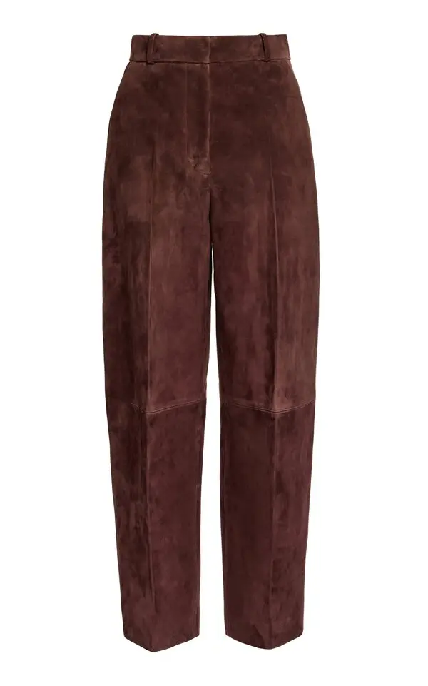 Altuzarra Suede Wide-leg Pants