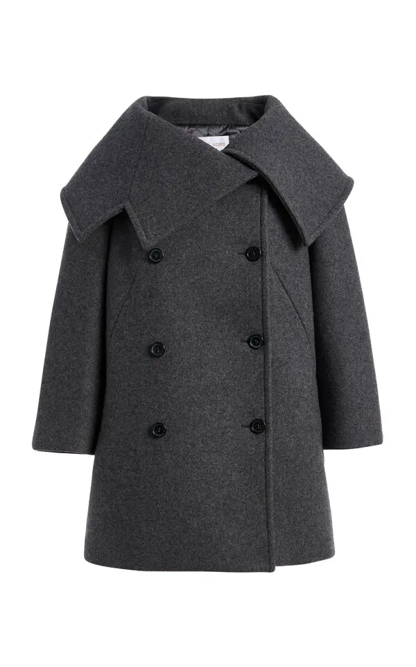 Michael Kors Portrait Collar Virgin-wool Coat
