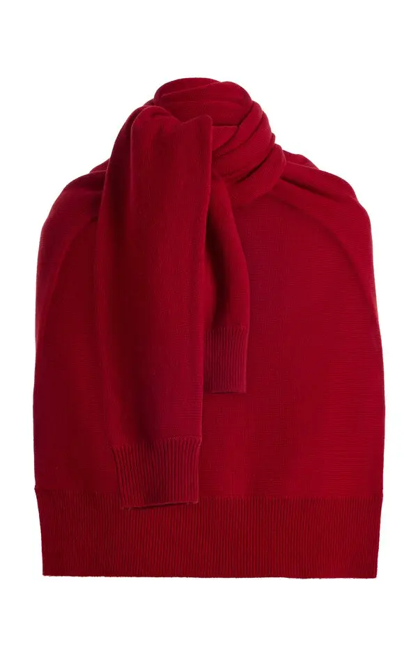 Michael Kors Sleeve-detailed Cashmere Scarf - Red