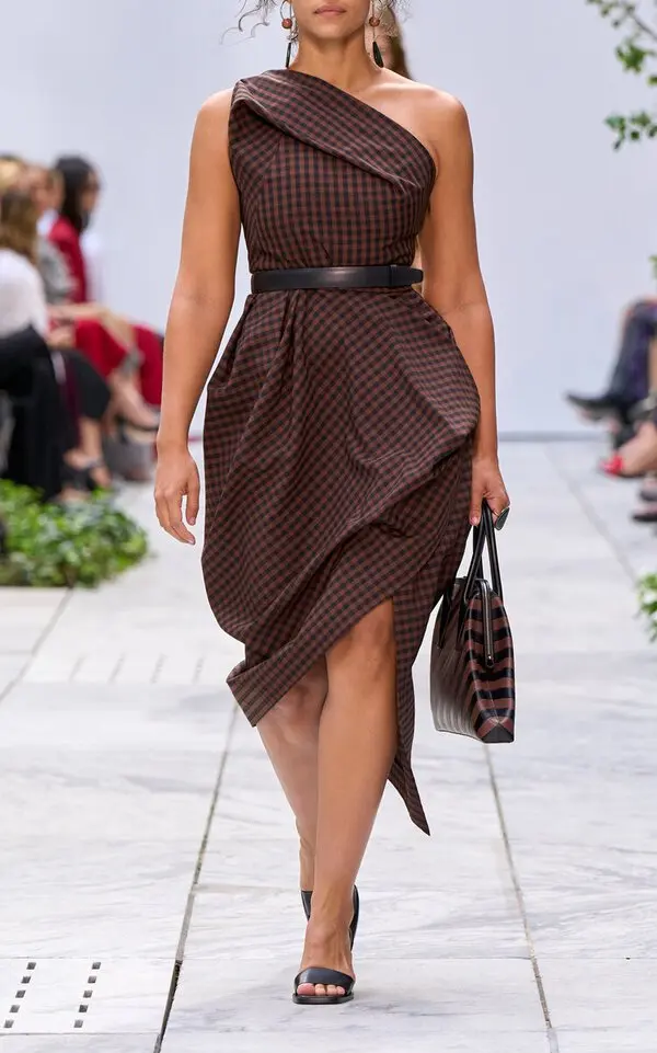 Michael Kors Draped Wool-blend Midi Dress
